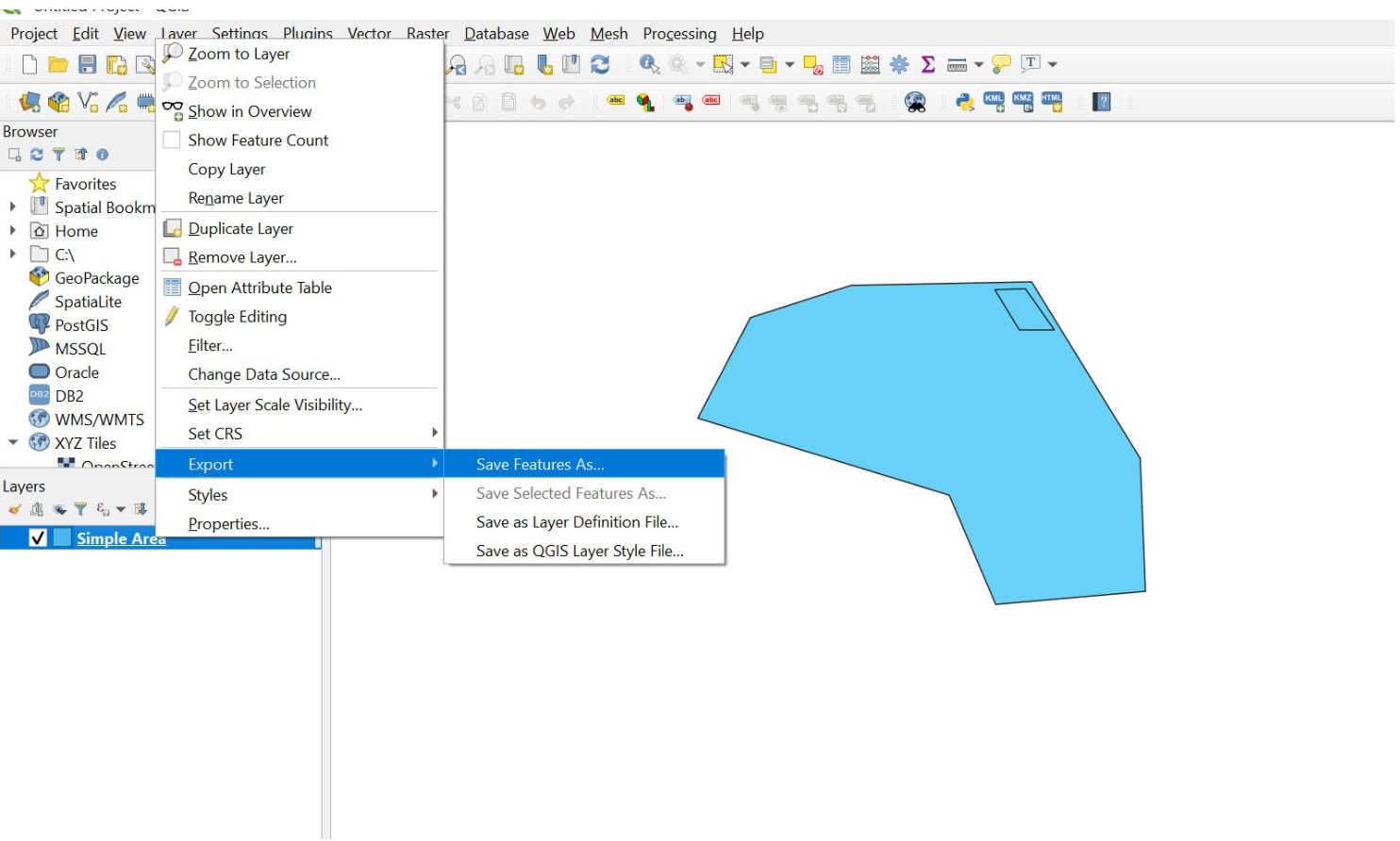 Cómo convertir de SHP a KML usando QGIS.